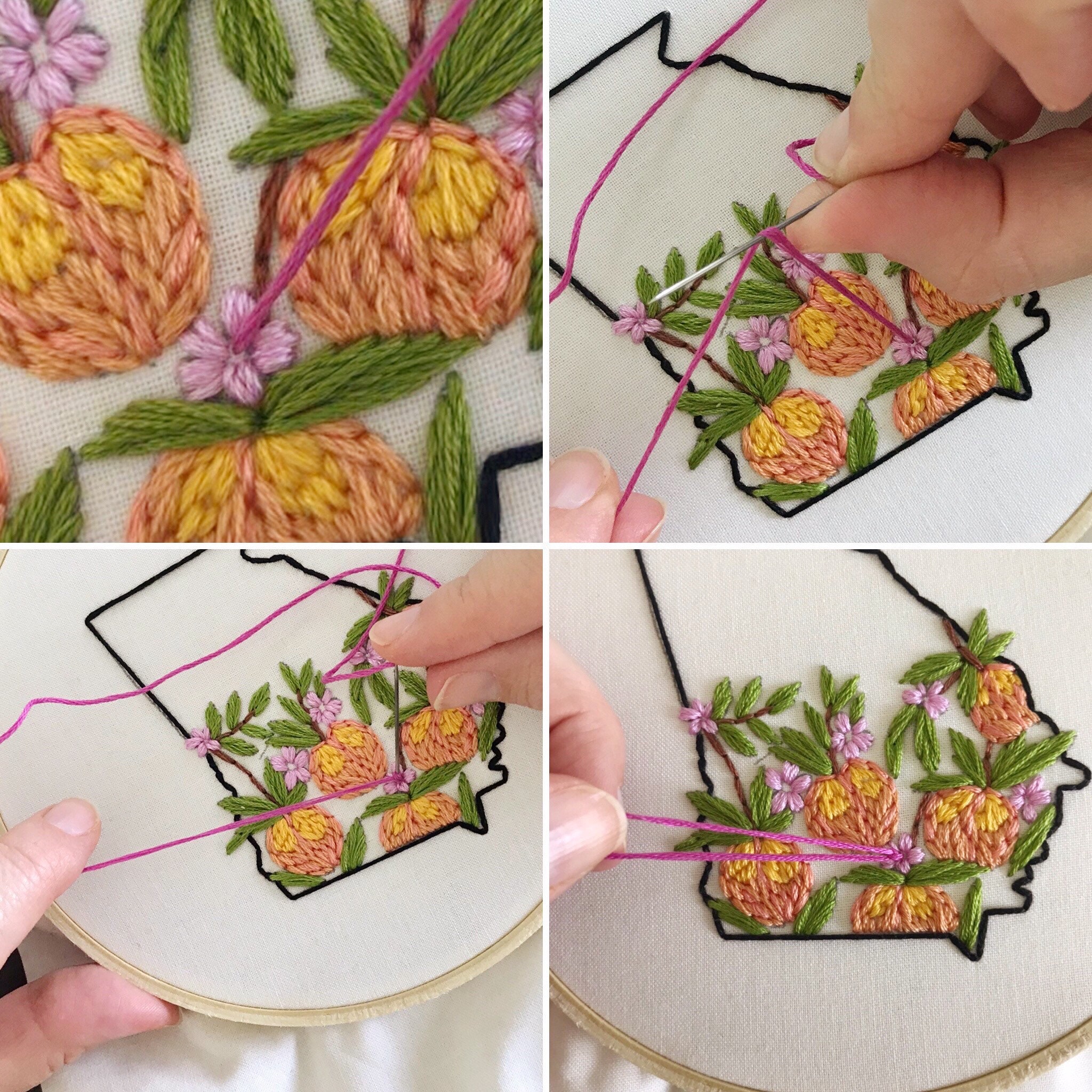 Georgia State Embroidery Pattern Instant Digital Download - Etsy