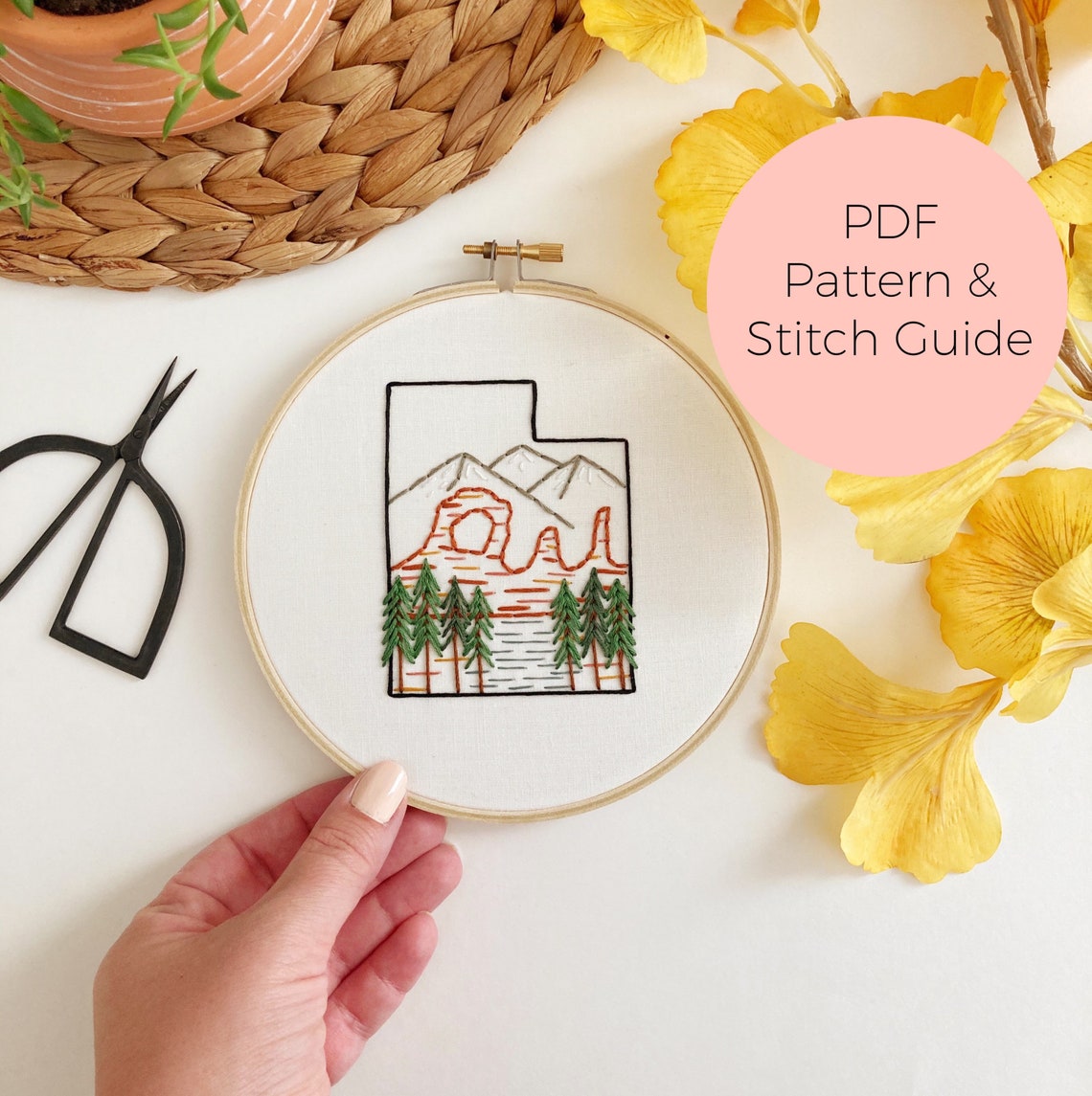 Utah State Embroidery Pattern - Instant Digital Download -PDF ...
