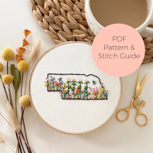 Pennsylvania State Embroidery Pattern Instant Digital - Etsy