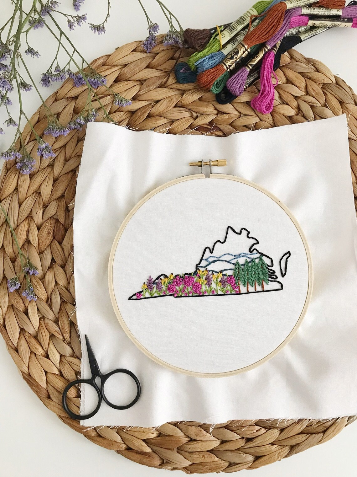 Virginia Embroidery Pattern PDF Instant Download Pattern - Etsy