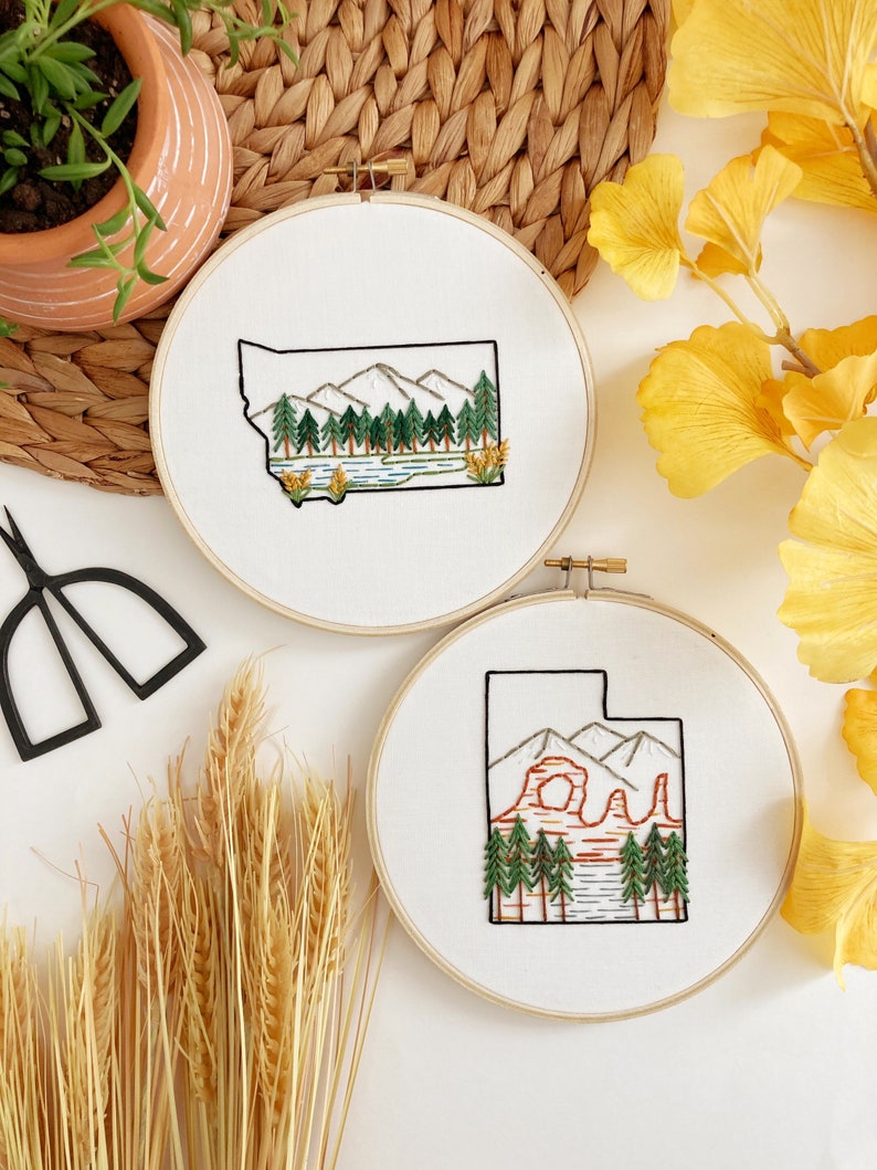 Montana State Embroidery Pattern - Instant Digital Download -PDF ...
