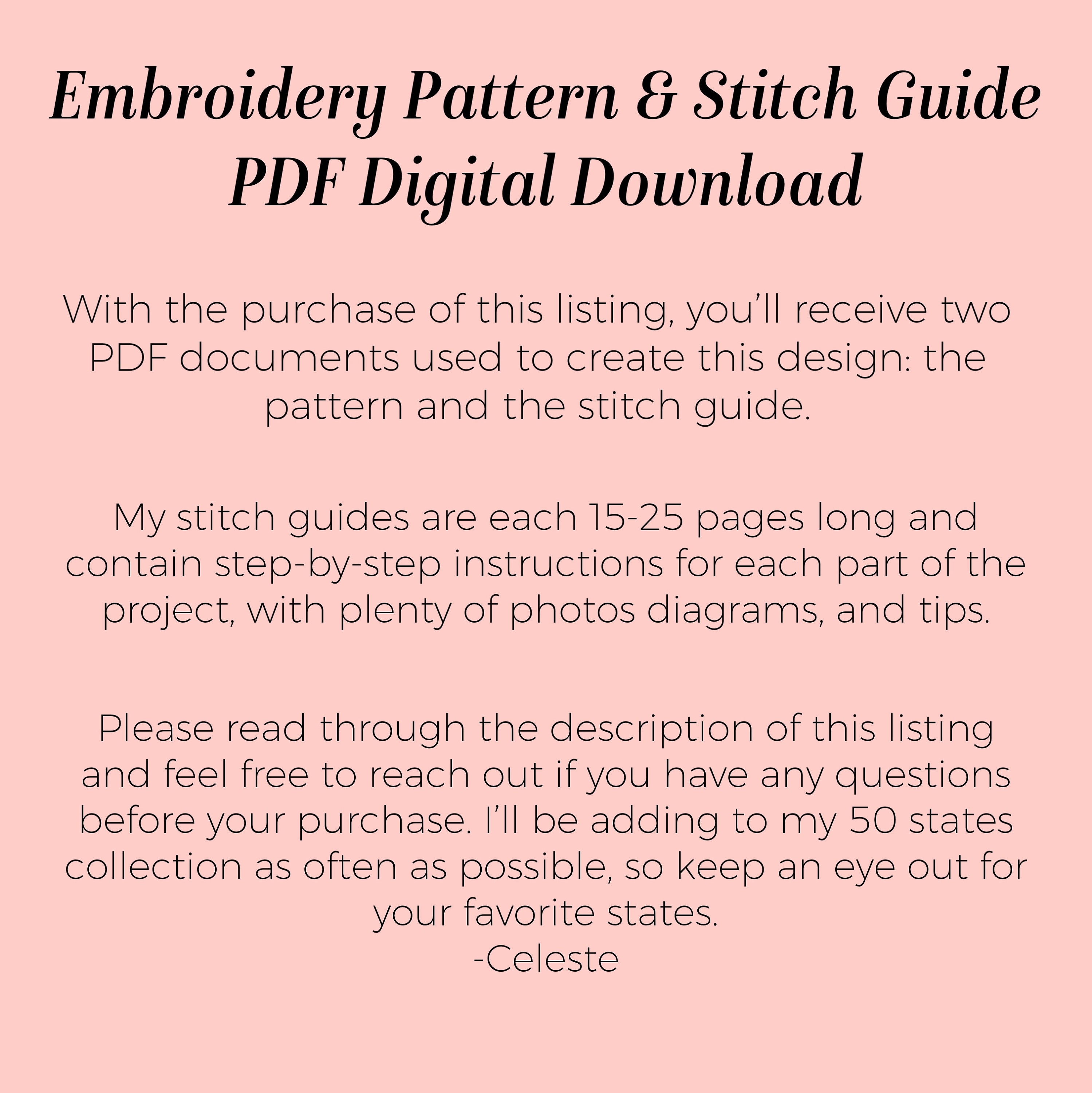 Florida State Embroidery Pattern and Stitch Guide - Digital Download ...