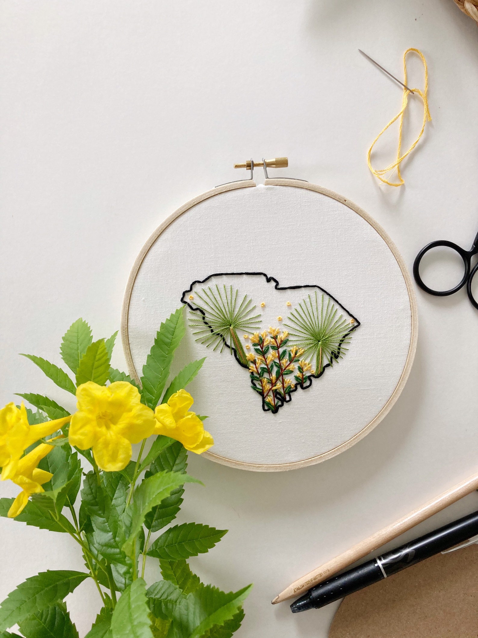 South Carolina State Embroidery Pattern Instant Digital - Etsy