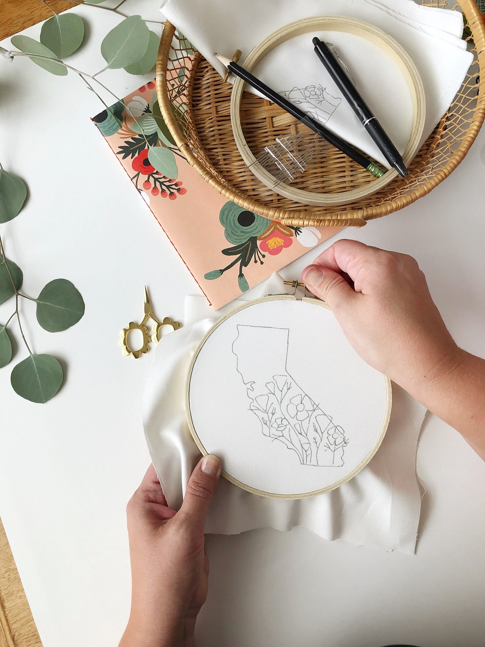 California State Embroidery Pattern and Stitch Guide Digital PDF ...