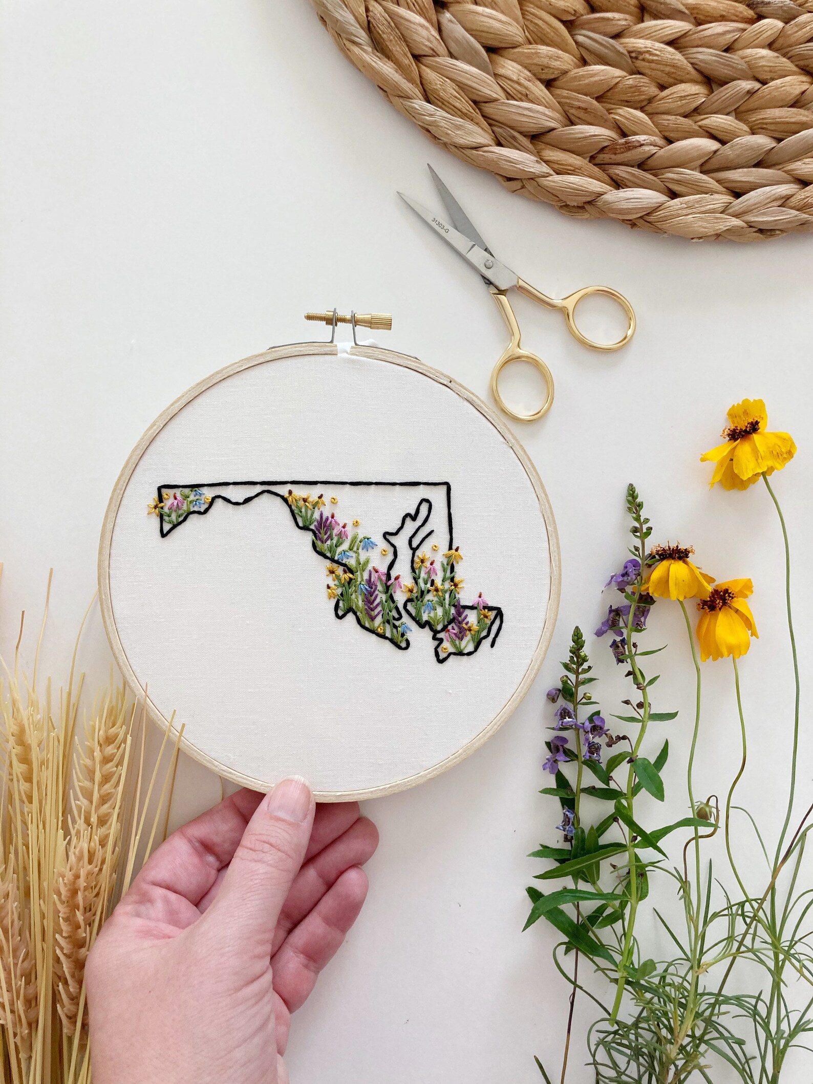 Maryland State Embroidery Pattern - Instant Digital Download - PDF ...