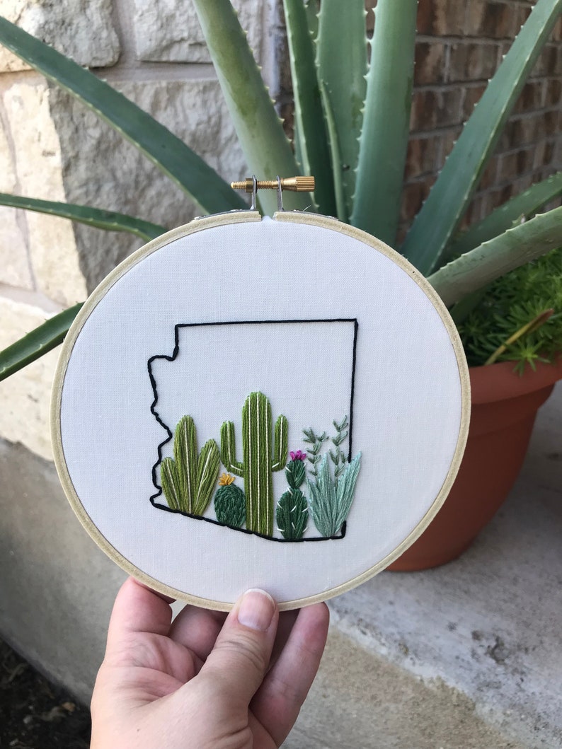 Arizona Embroidery PDF Pattern & Stitch Guide - Digital Download - Etsy