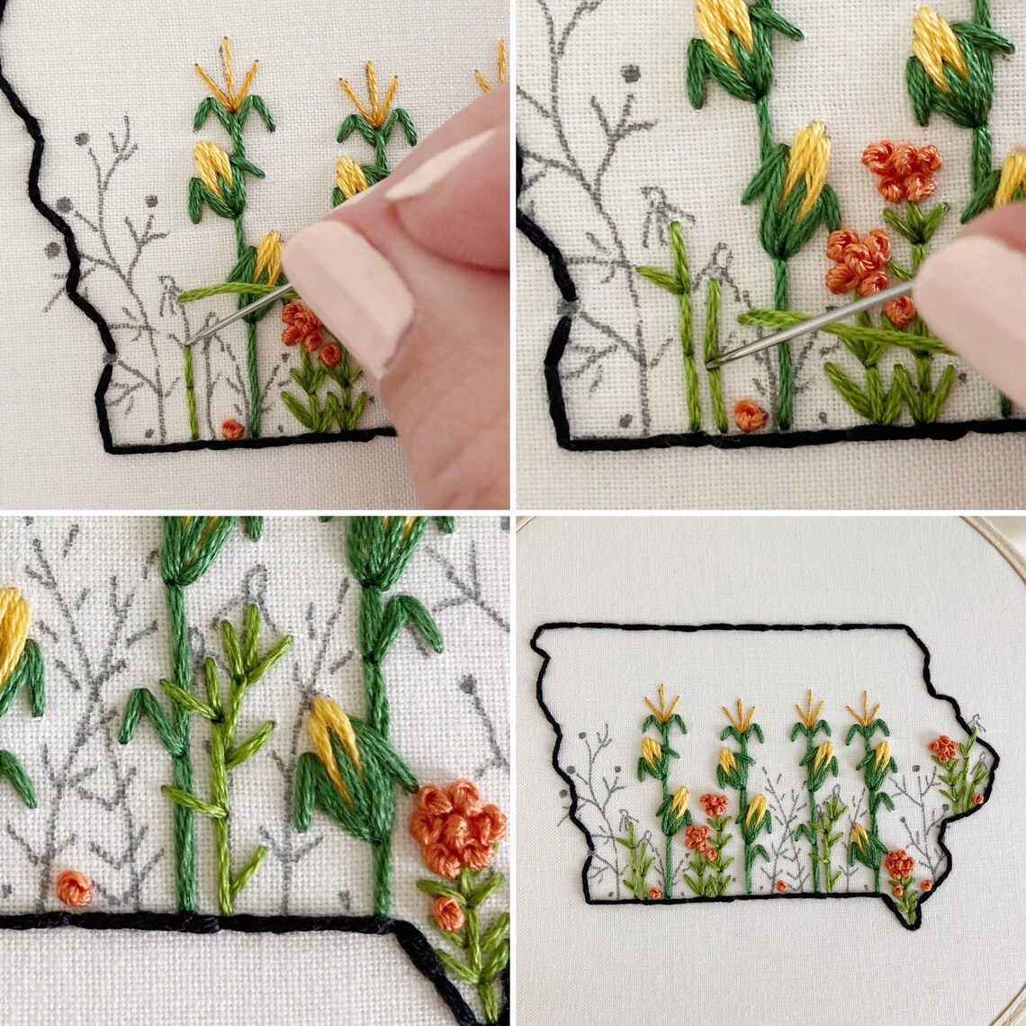 Iowa State Embroidery Pattern Instant Digital Download PDF - Etsy