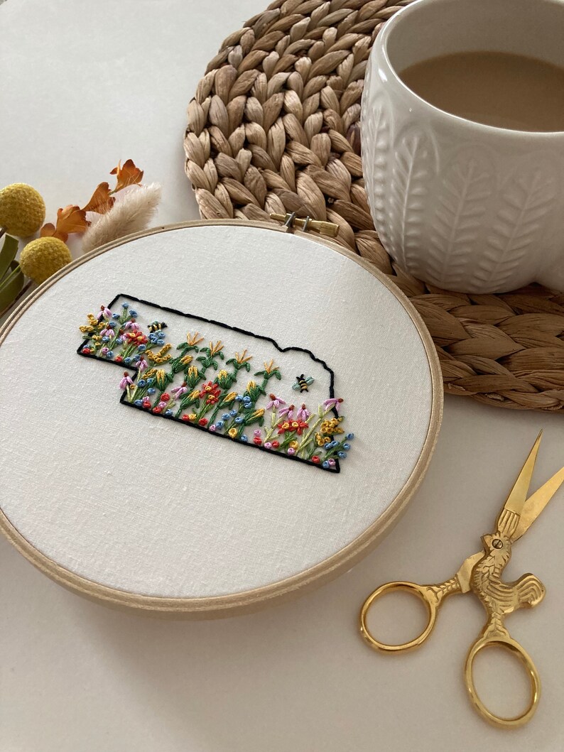 Nebraska State Embroidery Pattern - Instant Digital Download -PDF ...