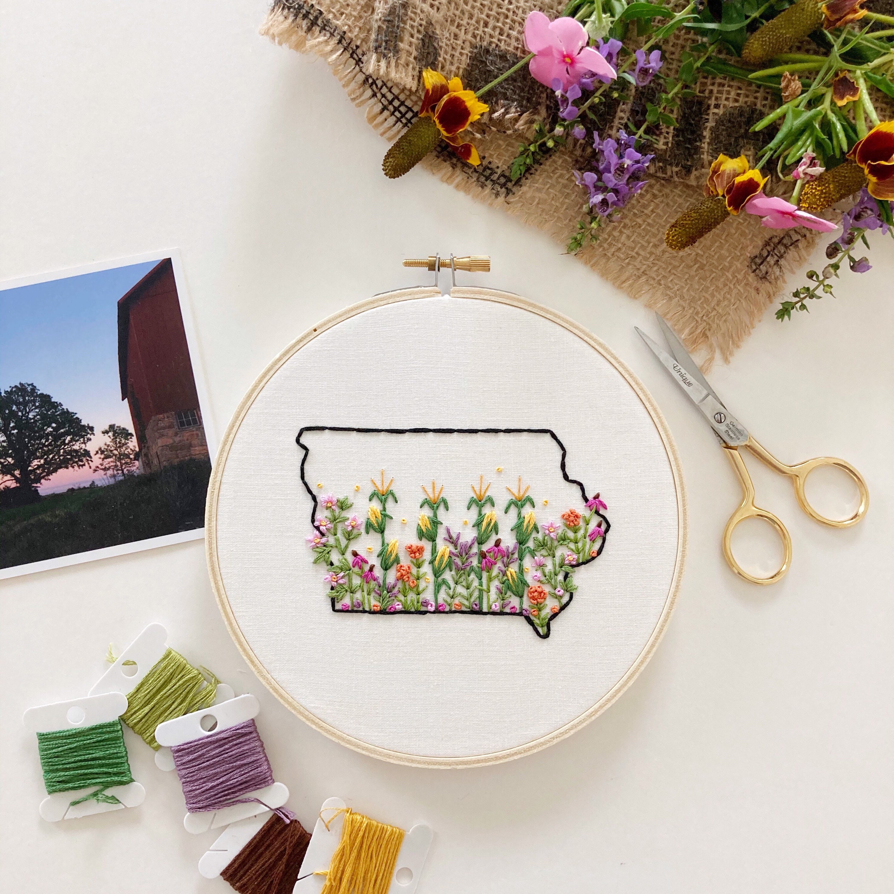 Iowa State Embroidery Pattern Instant Digital Download PDF - Etsy