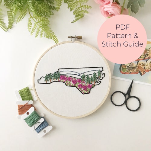 South Carolina State Embroidery Pattern Instant Digital - Etsy