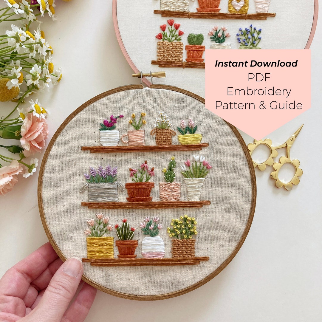 The Flower Shop Embroidery Pattern - Instant Digital Download - PDF ...
