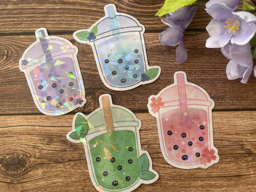 Soot Sprite Holographic Boba Sticker - Etsy