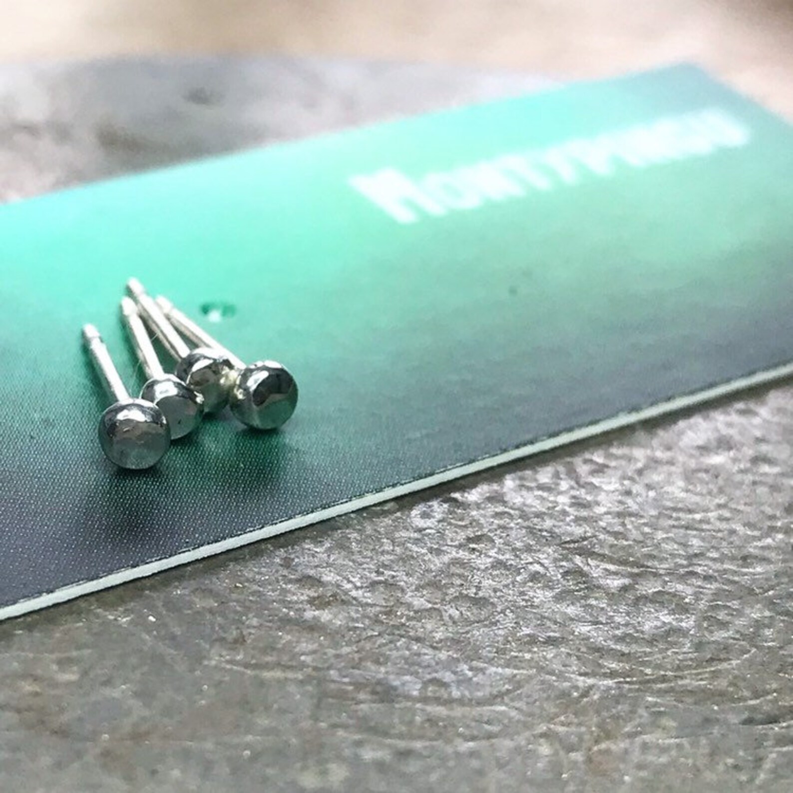 Silver Pebbles. Handmade Small Sterling Silver Pebble Studs. 3-4mm or 5 ...
