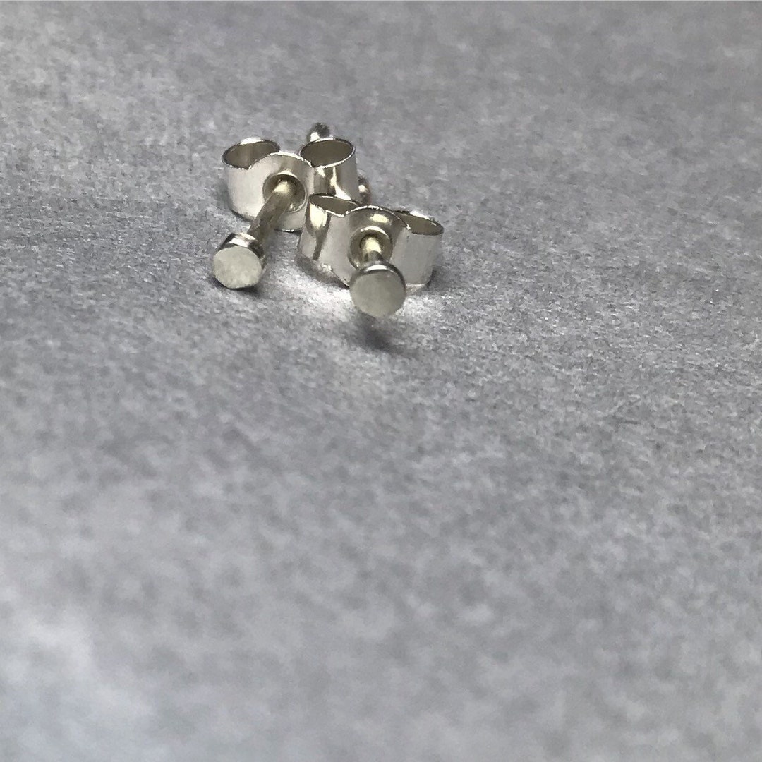 Teeny Tiny Silver Dots ( Tiny Silver Studs) - Etsy