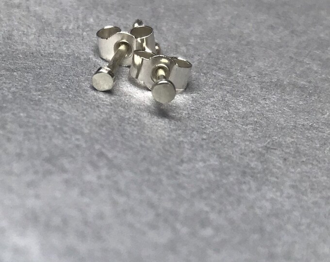 Teeny Tiny Silver Dots Tiny Silver Studs - Etsy