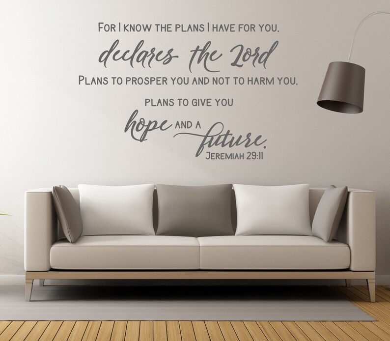 Jeremiah 29 11 Wall Art For I Know The Plans I Have For You Etsy