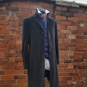 12th Doctors Black Velvet Frock Coat Doctor Who Peter Capaldi Cosplay ...