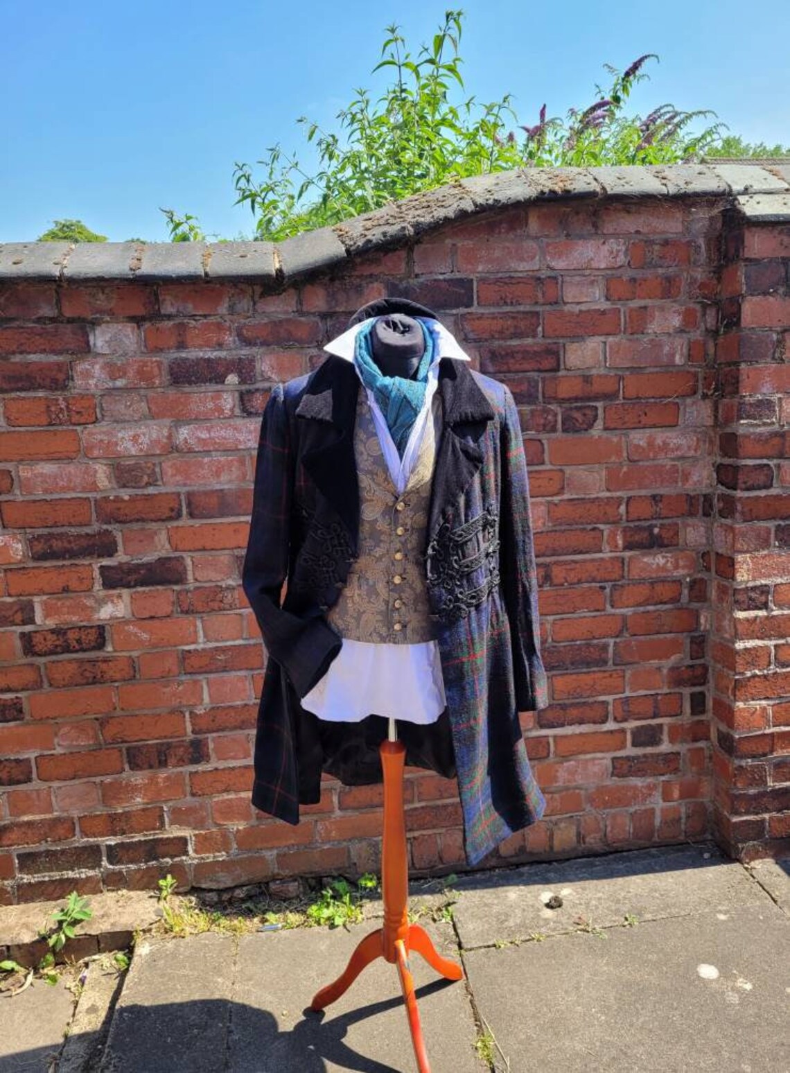 Sherlock Holmes Tartan Replica Frock Coat Hand Stitched Frog - Etsy UK