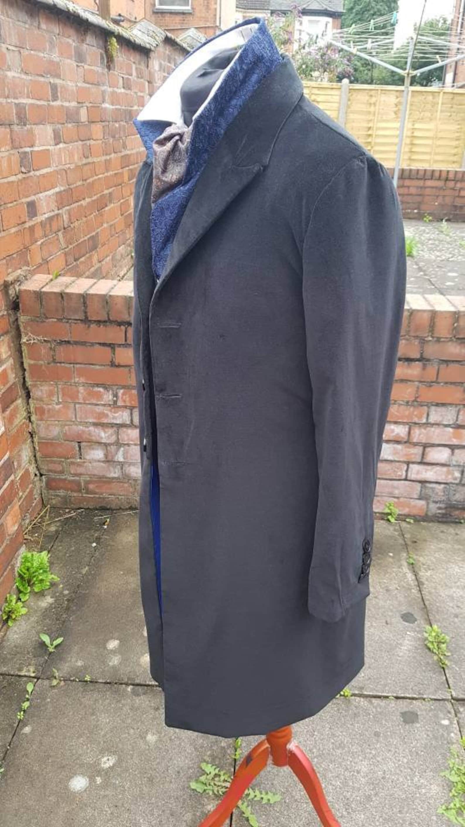 12th Doctors Black Velvet Frock Coat Doctor Who Peter Capaldi | Etsy