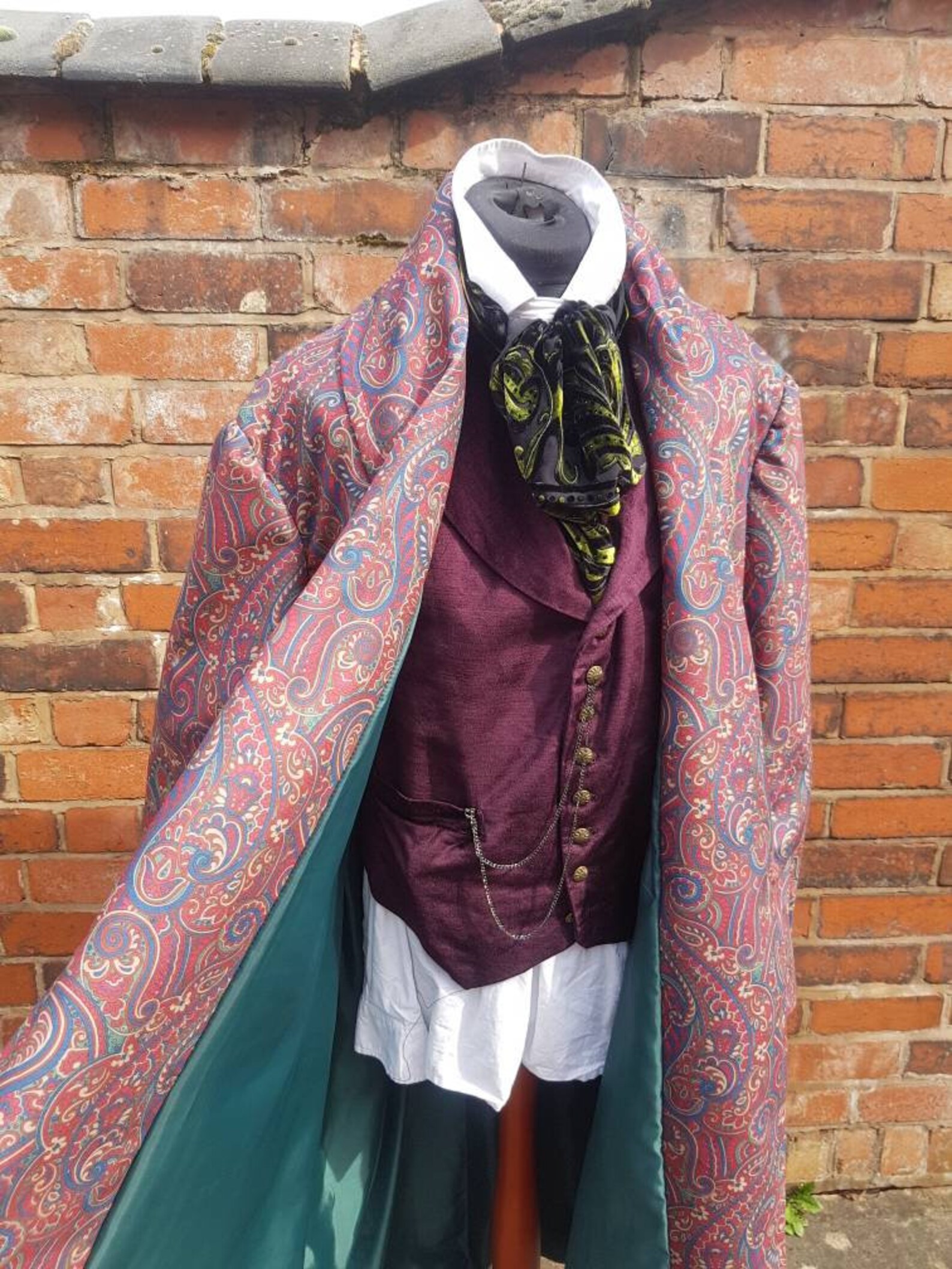 Victorian Sherlock Holmes style velvet paisley dressing gown | Etsy