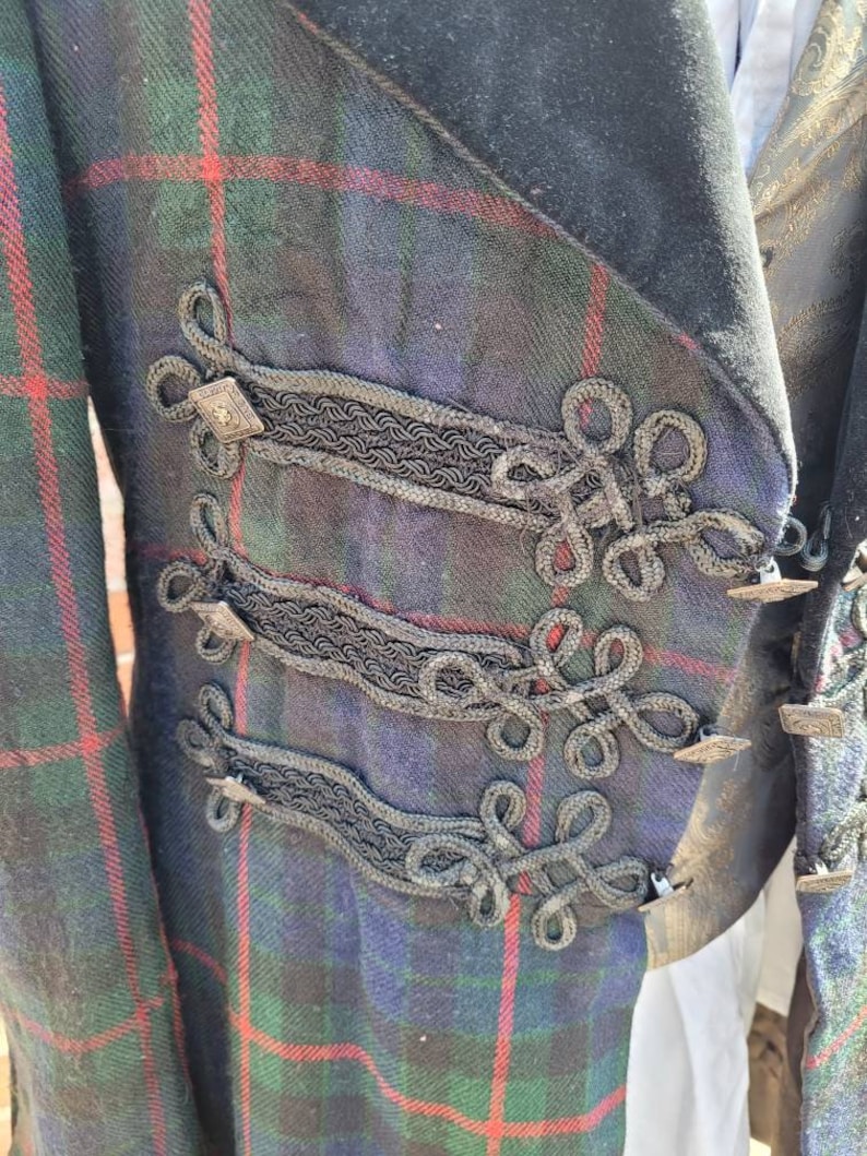 Sherlock Holmes Tartan Replica Frock Coat Hand Stitched Frog - Etsy UK