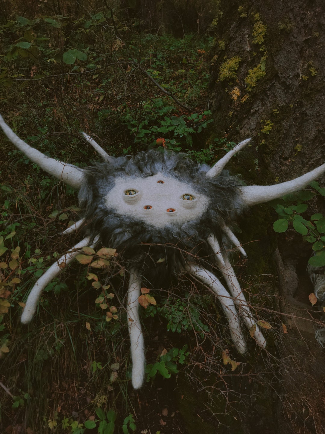 Felted Wool Art Doll - Creepy Cute - Collector Doll - Fantastic Animal ...