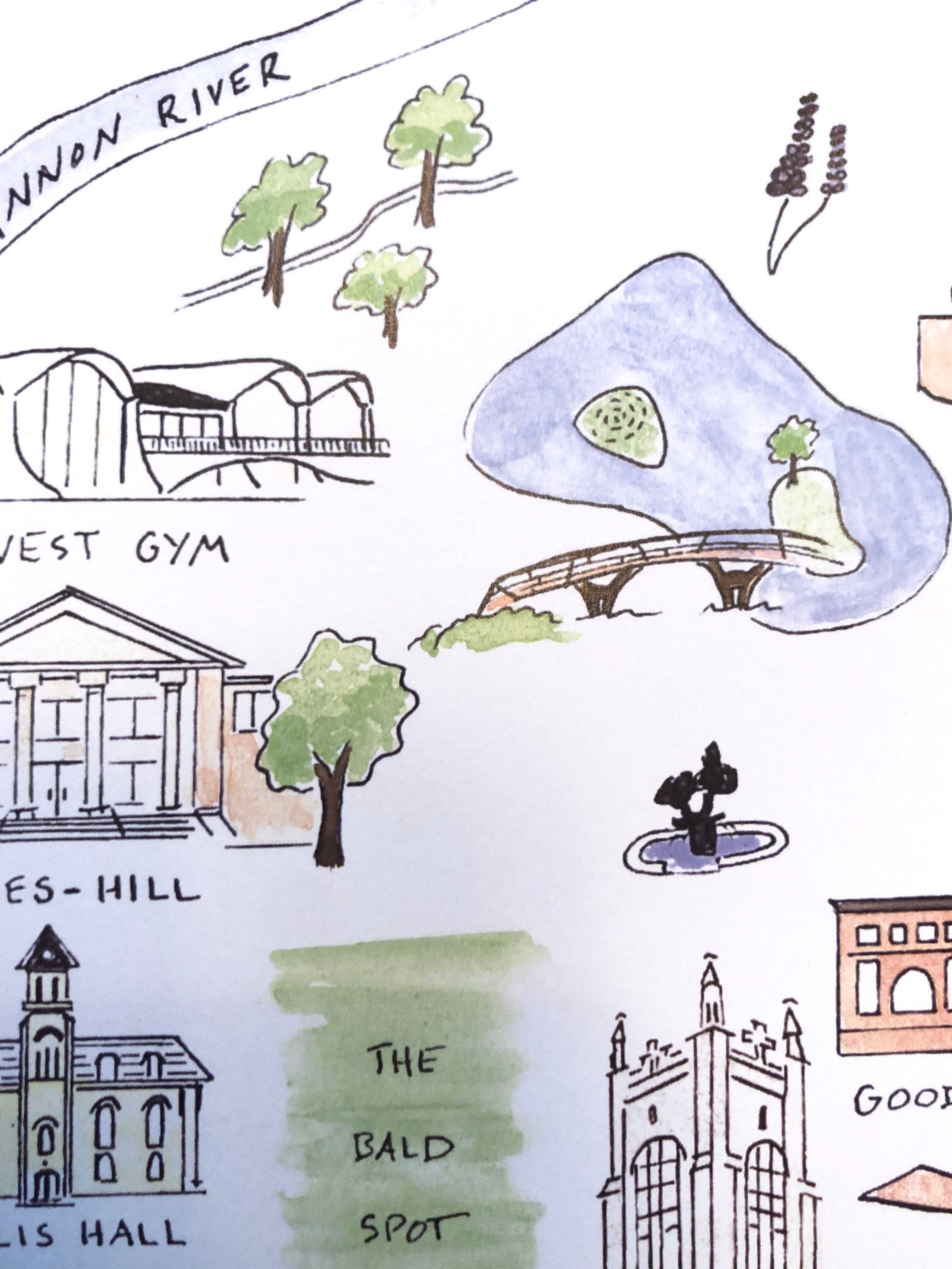 Carleton College Map Color Print, Northfield Minnesota Map, Map Art - Etsy