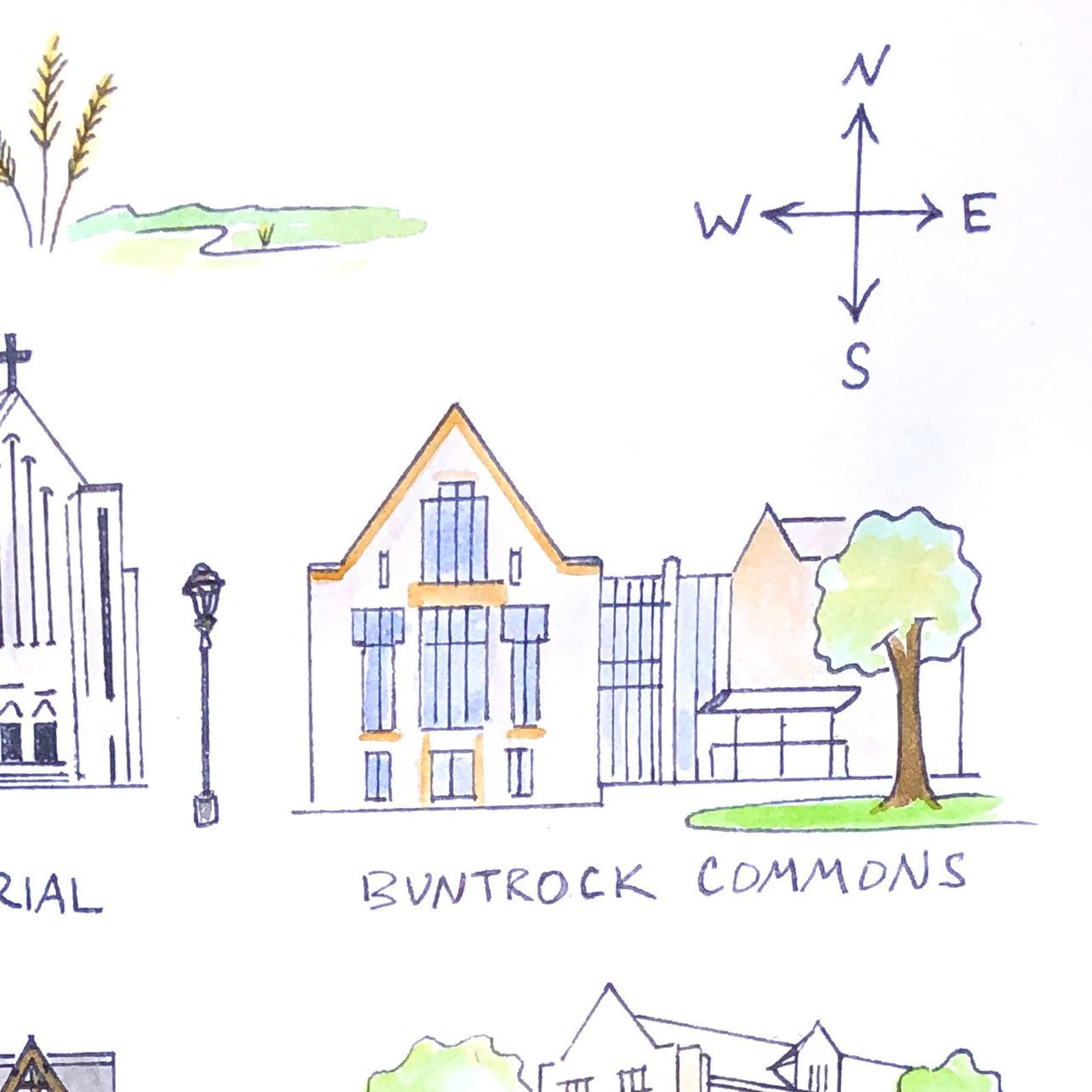 St. Olaf College Map Color Print, Northfield Minnesota Map, Map Art - Etsy