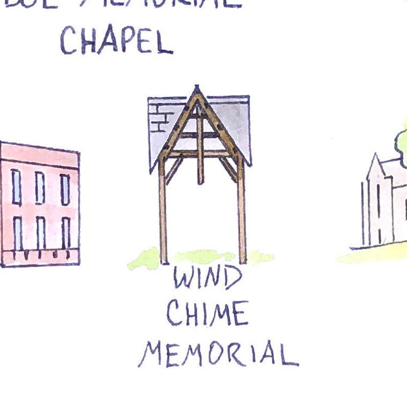 St. Olaf College Map Color Print, Northfield Minnesota Map, Map Art - Etsy