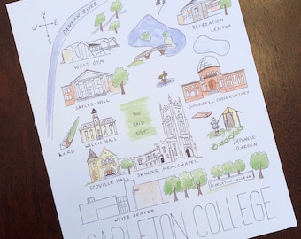 College Map - Etsy