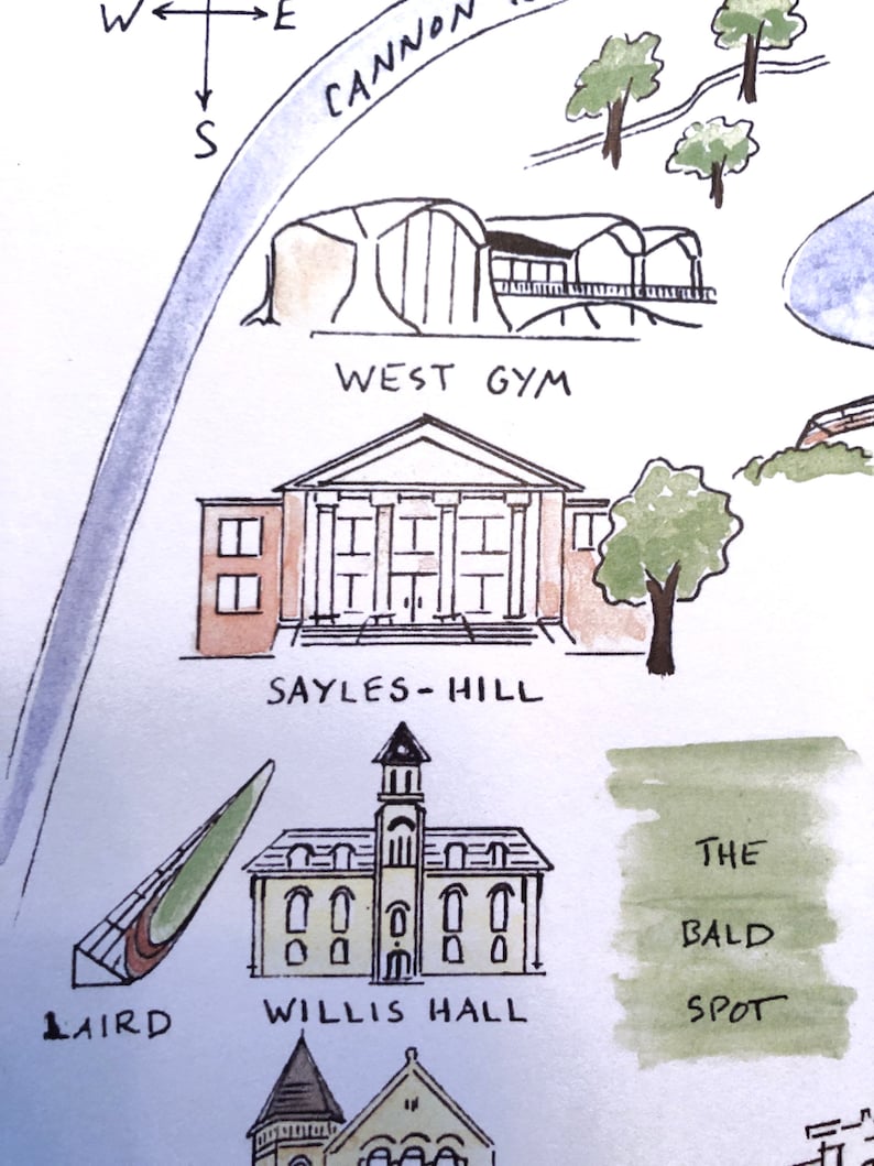 Carleton College Map Color Print, Northfield Minnesota Map, Map Art - Etsy