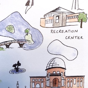 Carleton College Map Color Print, Northfield Minnesota Map, Map Art - Etsy