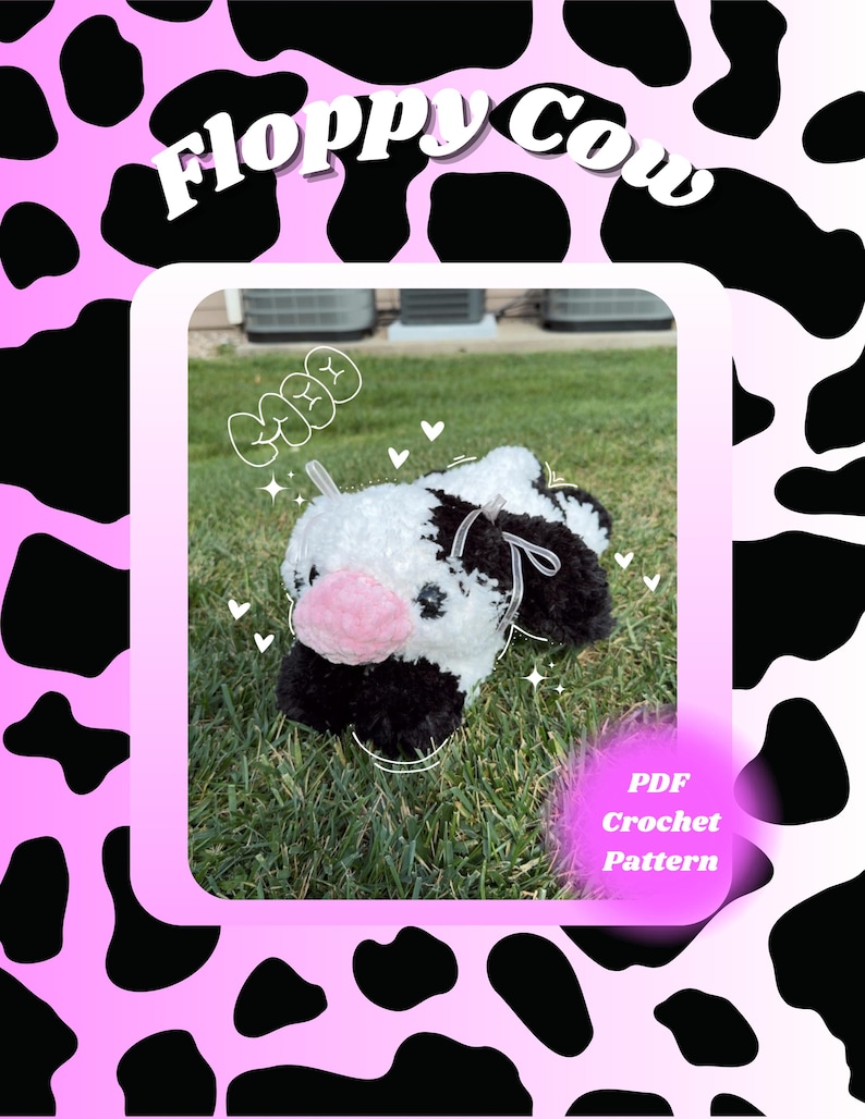 COW Crochet Pattern Intermediate Cute Amigurumi Plushie - PDF Floppy ...