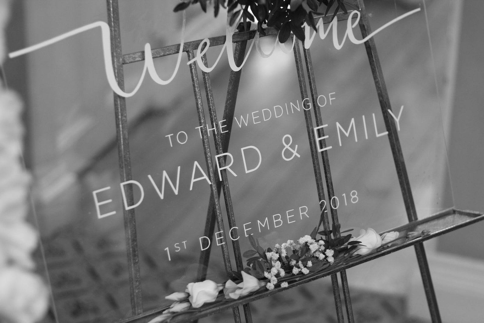 Perspex Welcome Wedding Sign , Acrylic Wedding Welcome Sign, Wedding ...