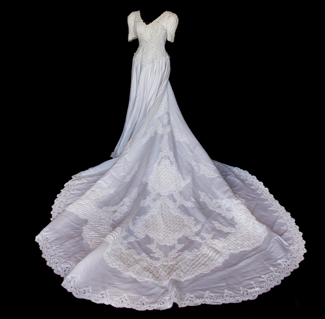 093 Vintage 80s Wedding Dress Radiant Brides / Original Wedding Dress ...