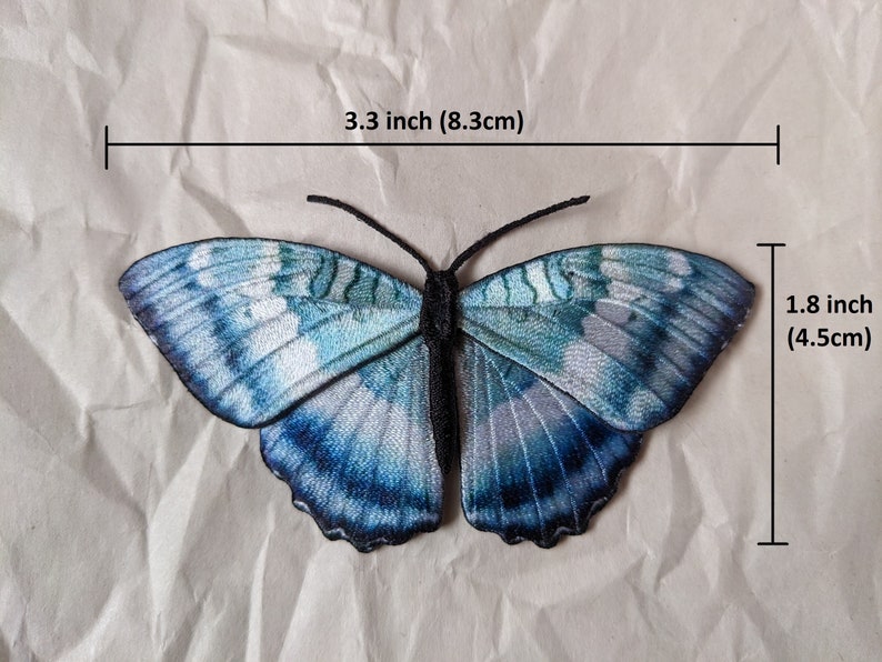 Iridescent Realistic Butterfly Embroidery Applique / High Quality Iron ...