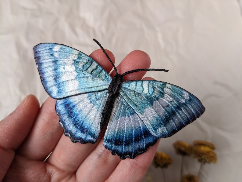 Iridescent Realistic Butterfly Embroidery Applique / High Quality Iron ...