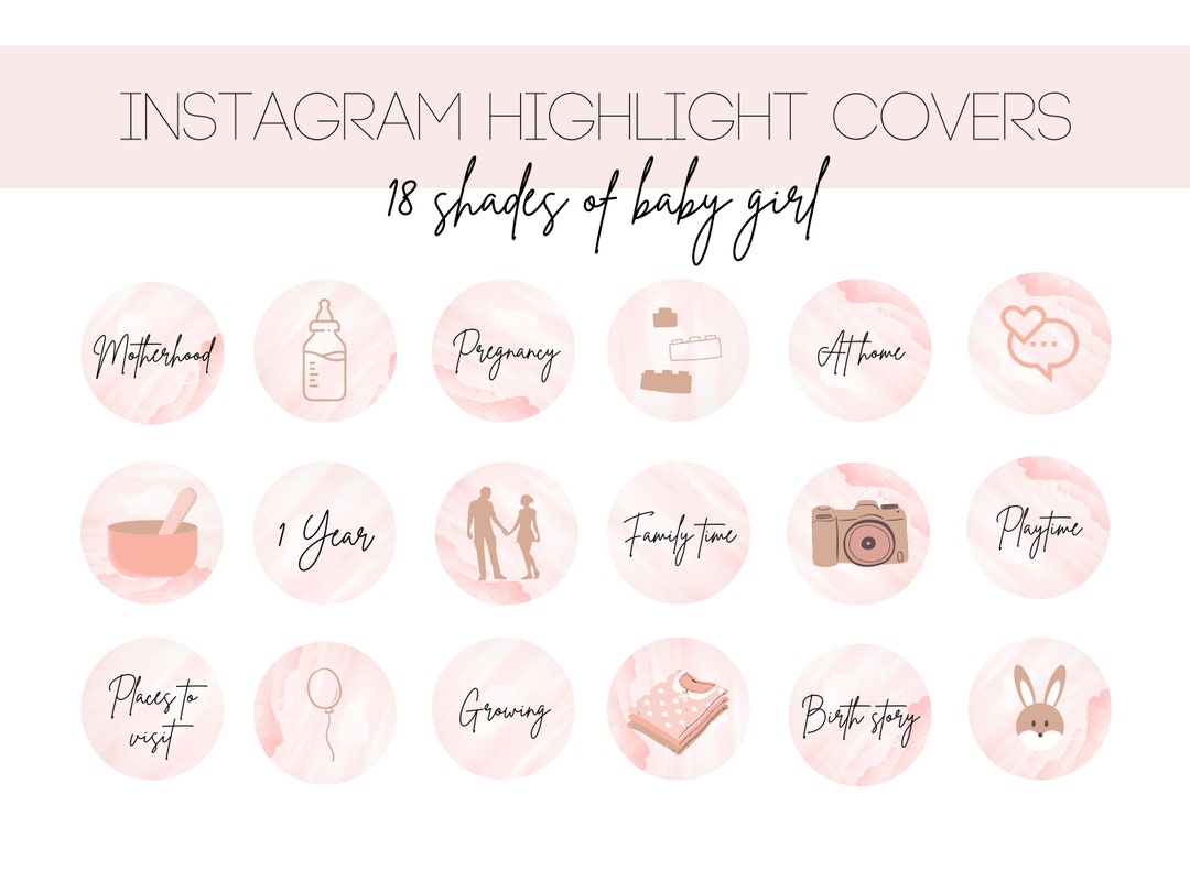 18 Shades of Baby Girl Instagram Highlight Icons | Instagram Highlight ...