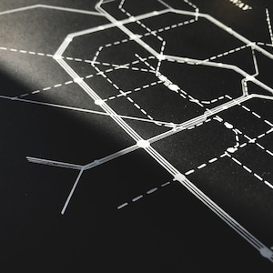 Berlin Subway Poster Map | Minimal Public Transport Blueprint | Map ...