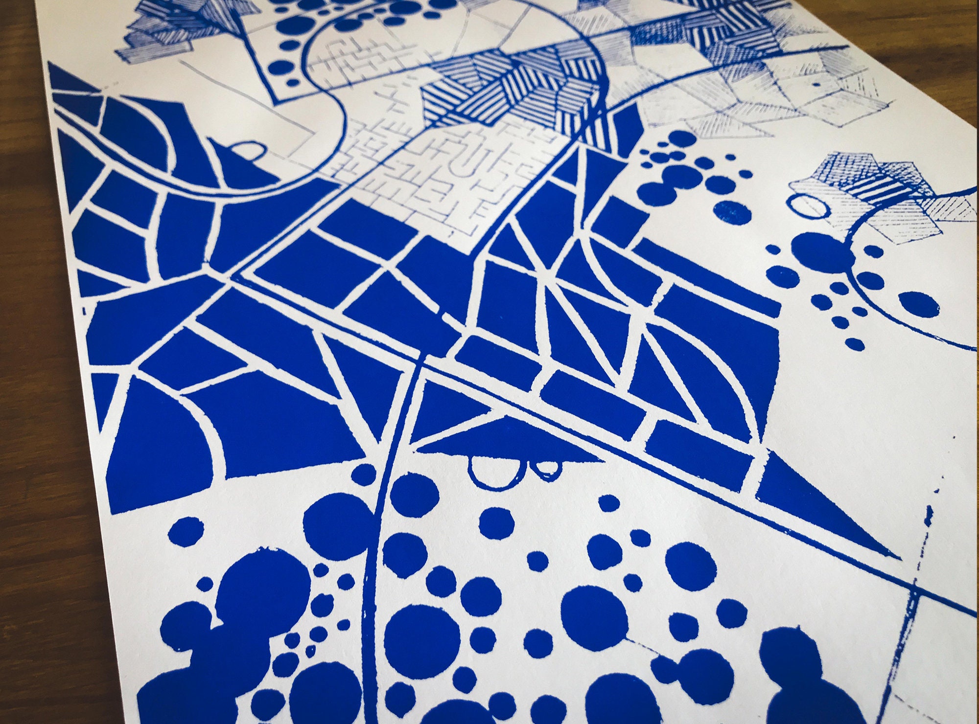 Imaginary Map | Abstract Map Art | Modern Wall Art | Geometric Style ...