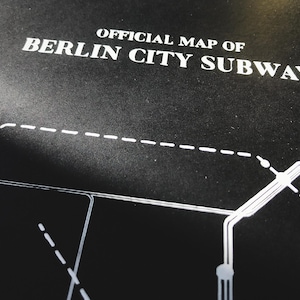 Berlin Subway Poster Map | Minimal Public Transport Blueprint | Map ...