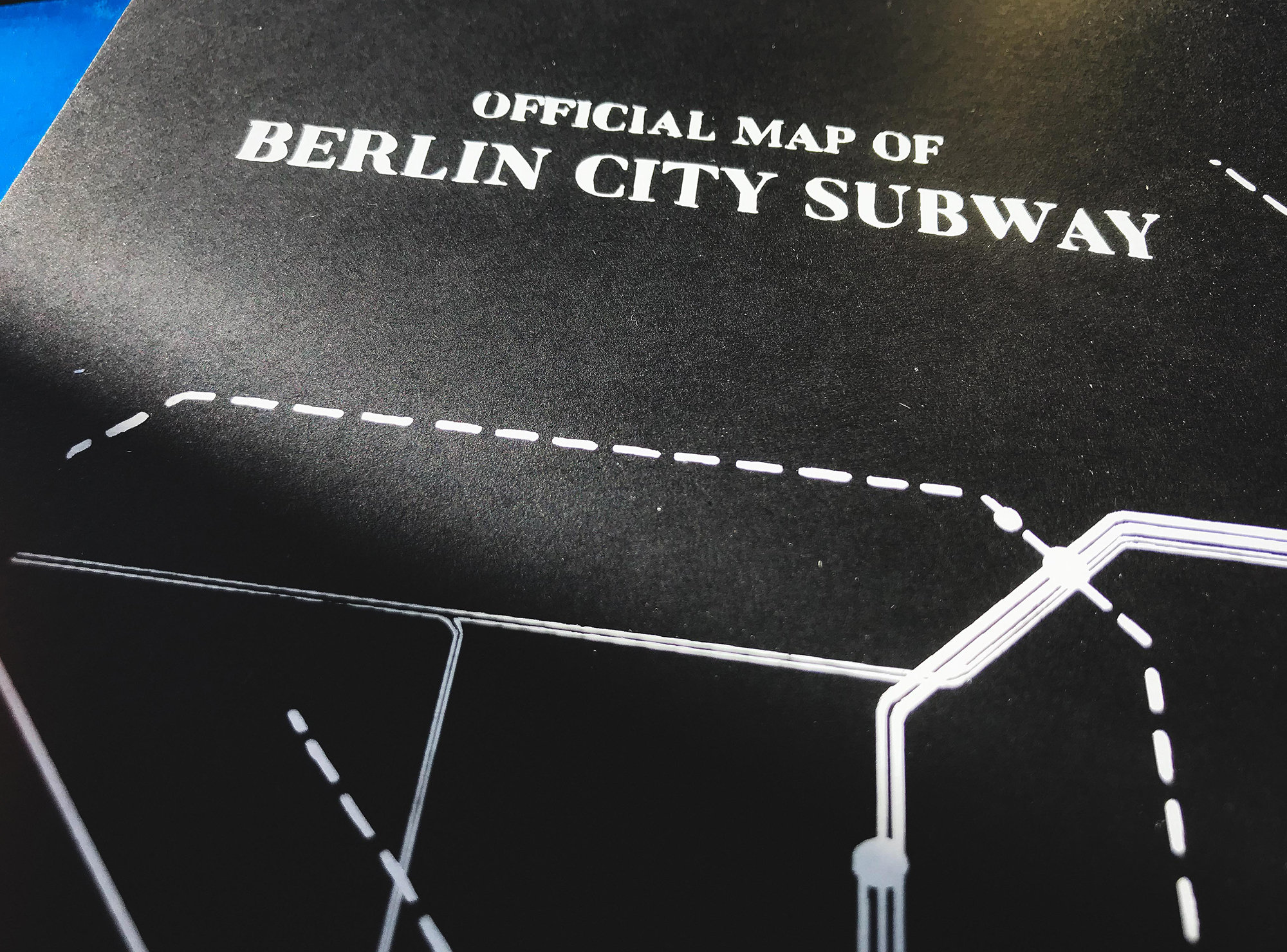 Berlin Subway Poster Map | Minimal Public Transport Blueprint | Map ...