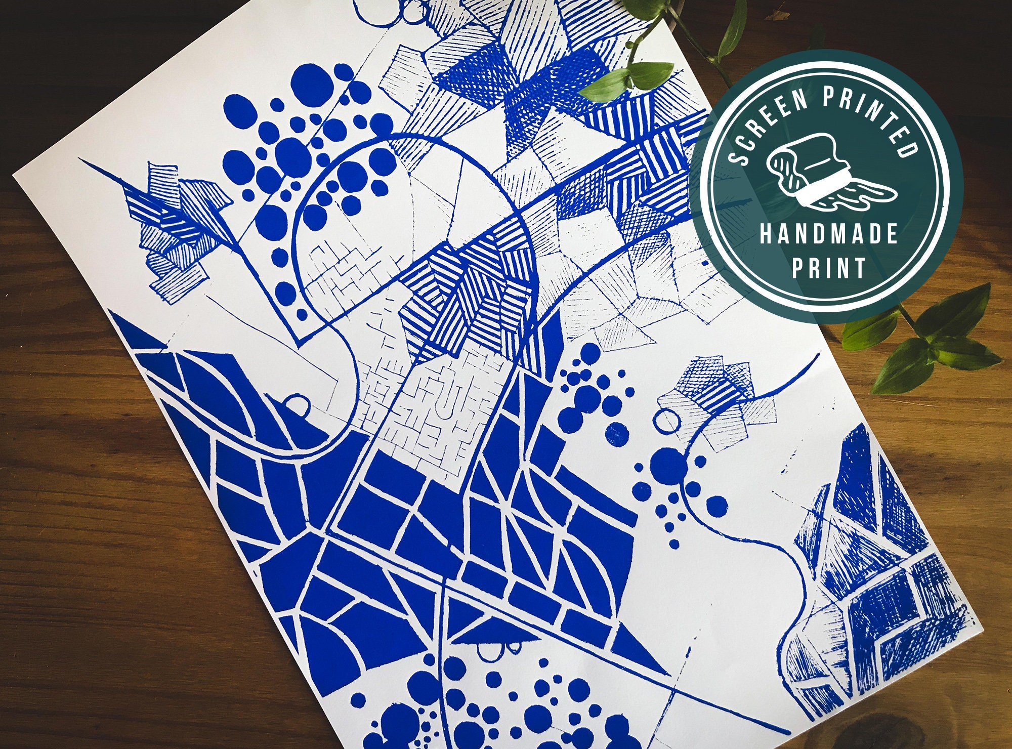 Imaginary Map | Abstract Map Art | Modern Wall Art | Geometric Style ...