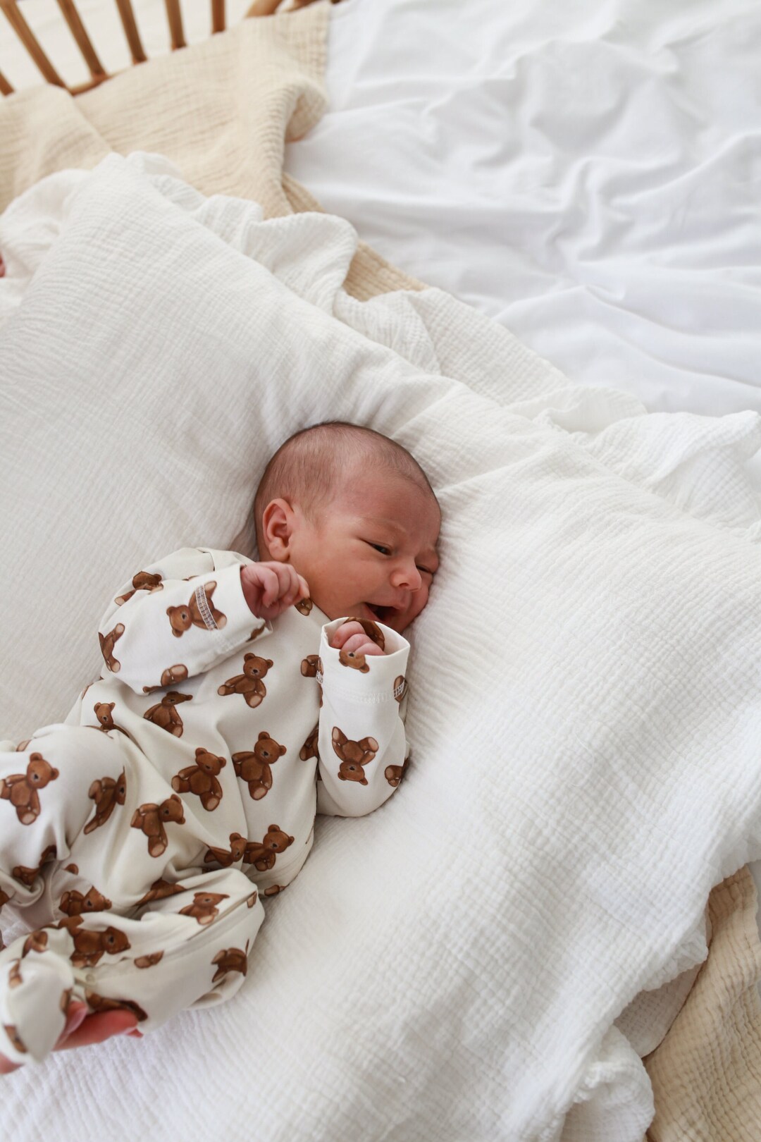 Teddy Bears | Baby Zip Romper | Babysiut, Baby Pajamas, Bodysiuts ...