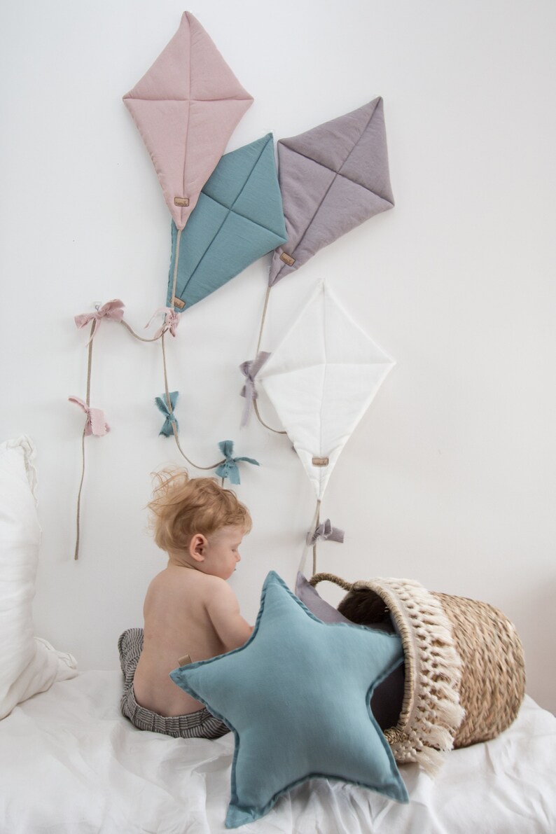 LINEN KITE to Kids Room Decoration Wall Decor to Kids Room - Etsy