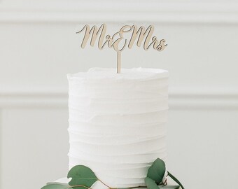 Mr and Mrs Wood Cake Topper, Wedding Cake Topper, Wood Wedding Cake ...