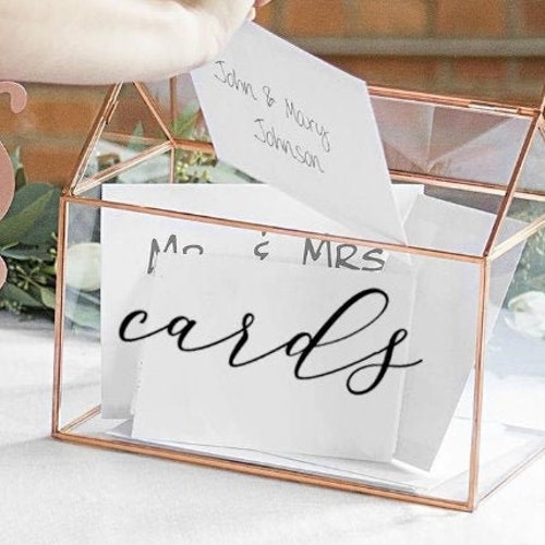 Custom Card Box Vinyl Decal Sticker for Wedding Cards and - Etsy Canada