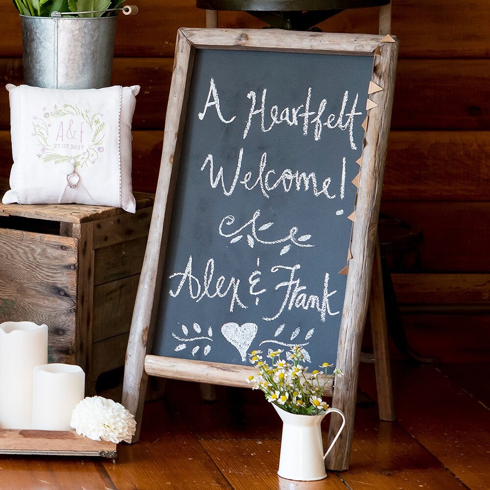 Rustic Chalkboard Wedding Sign Blackboard wedding sign | Etsy