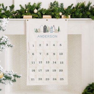 Custom Personalized Large Hanging Cloth Advent Calendar, Reusable ...