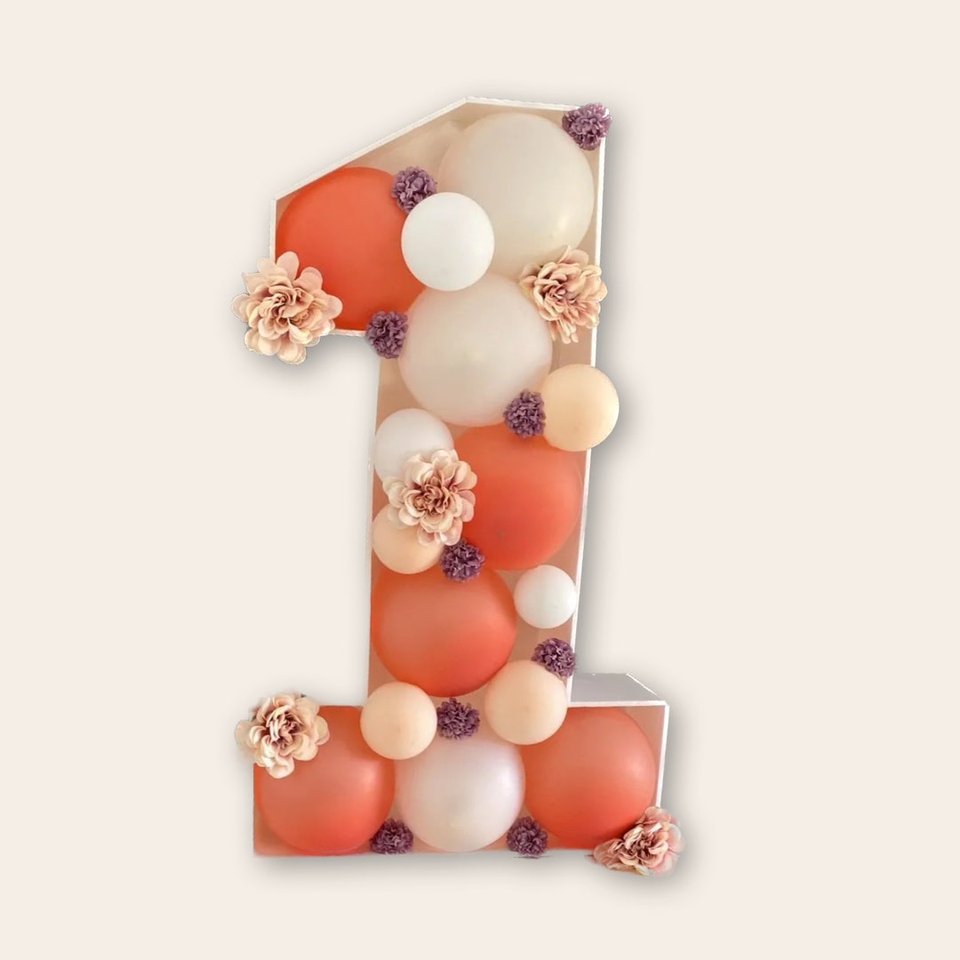 Giant Balloon Numbers Frame, Balloon Mosaic Number Frame, Large ...